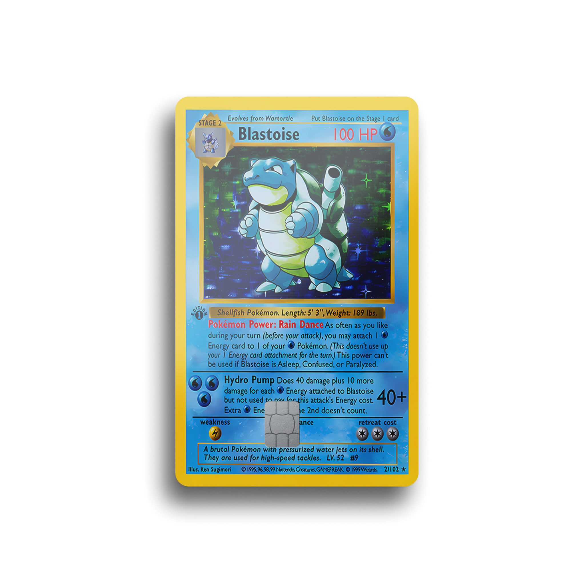Blastoise First Edition Card Skin - Style My Card