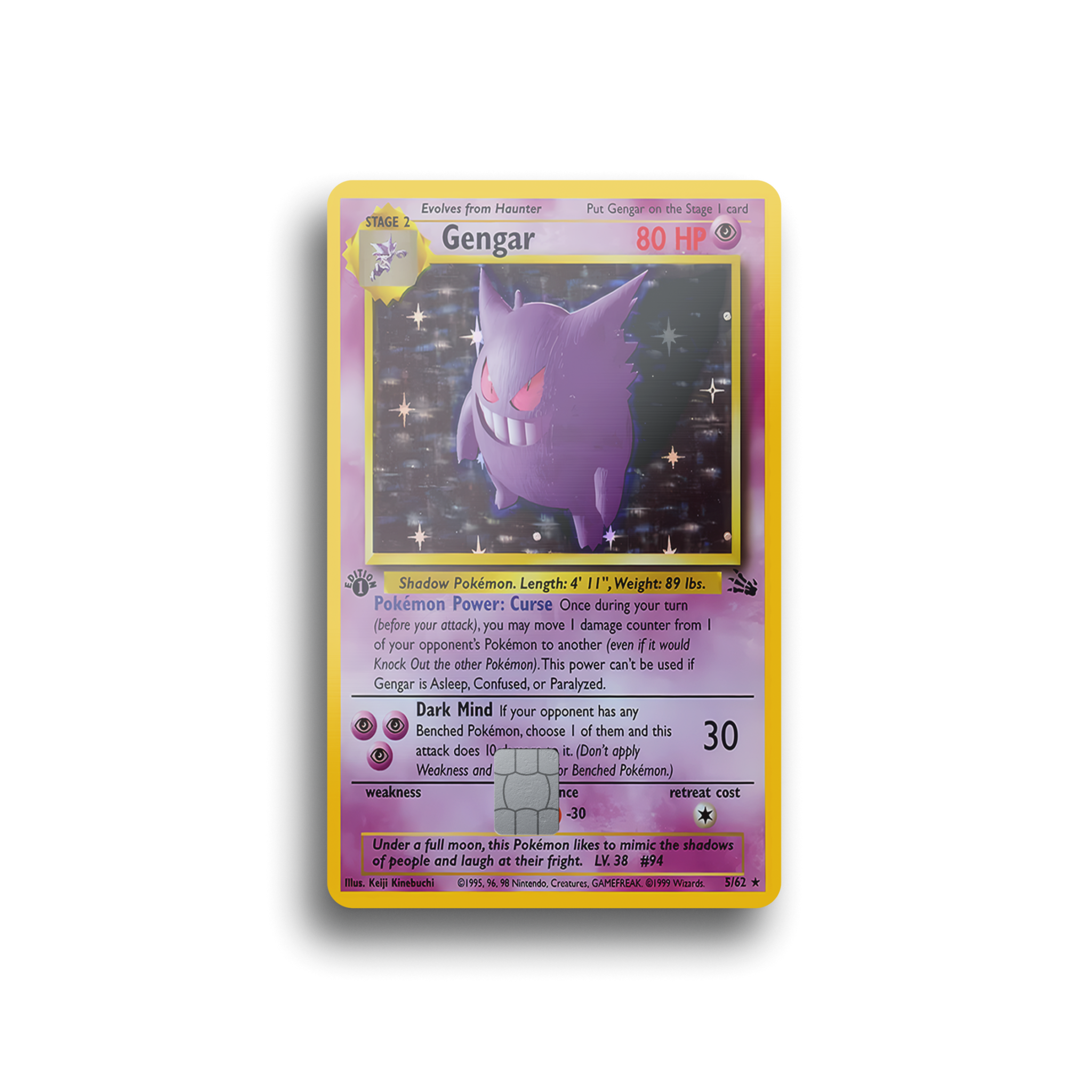 Gengar First Edition Card Skin - Style My Card