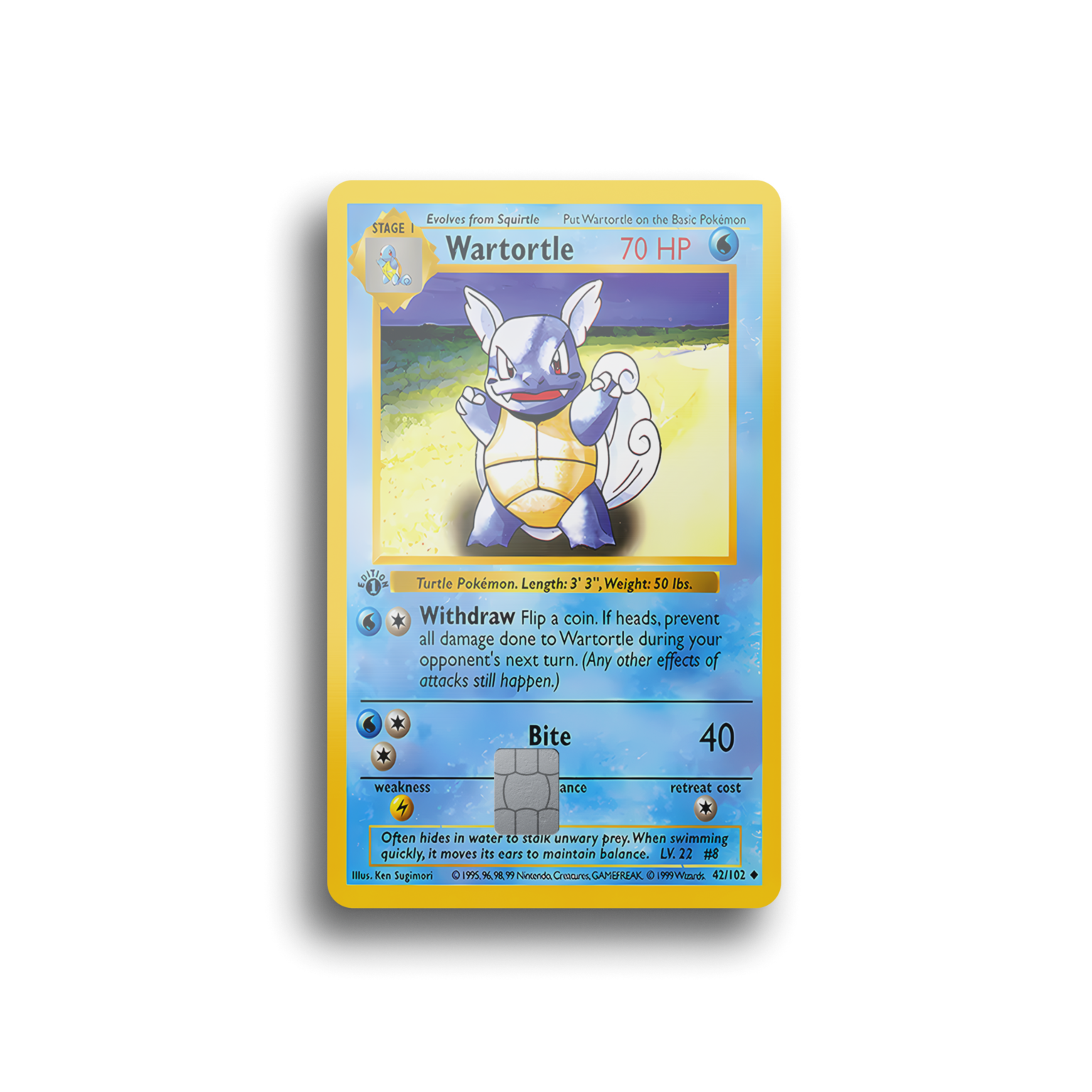 Wartortle First Edition Card Skin - Style My Card