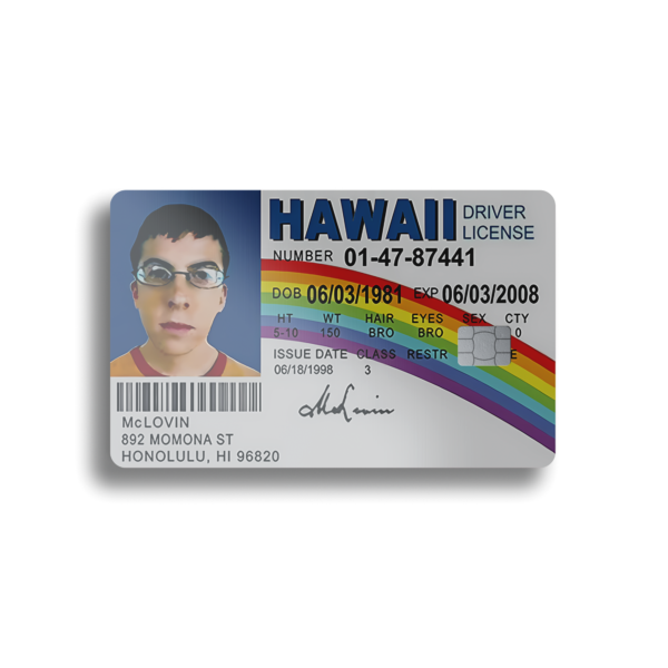 Mclovin ID Card Skin - Style My Card