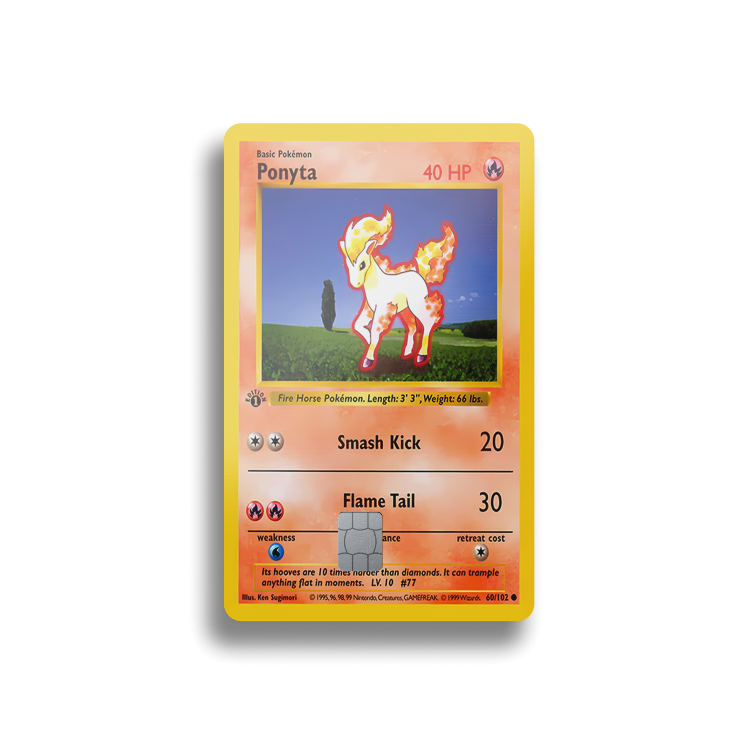 Ponyta First Edition Card Skin - Style My Card