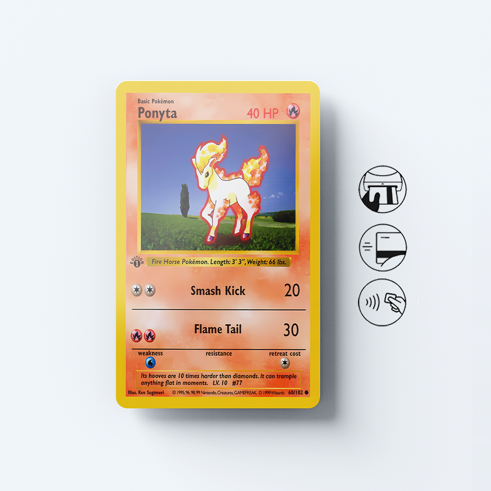 Ponyta First Edition Card Skin - Style My Card